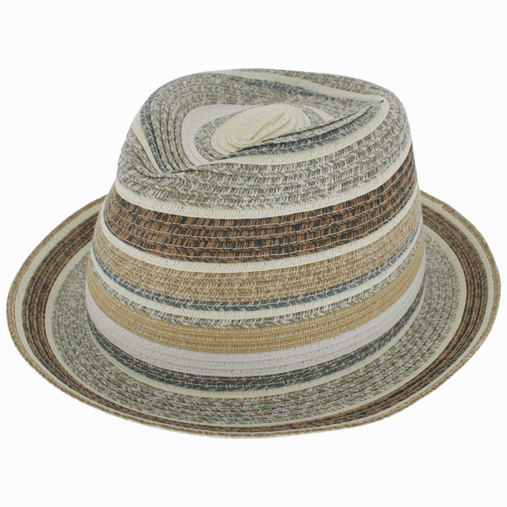 Belfry Bari Packable Brown Striped Fedora - Hats in the Belfry – Hats ...
