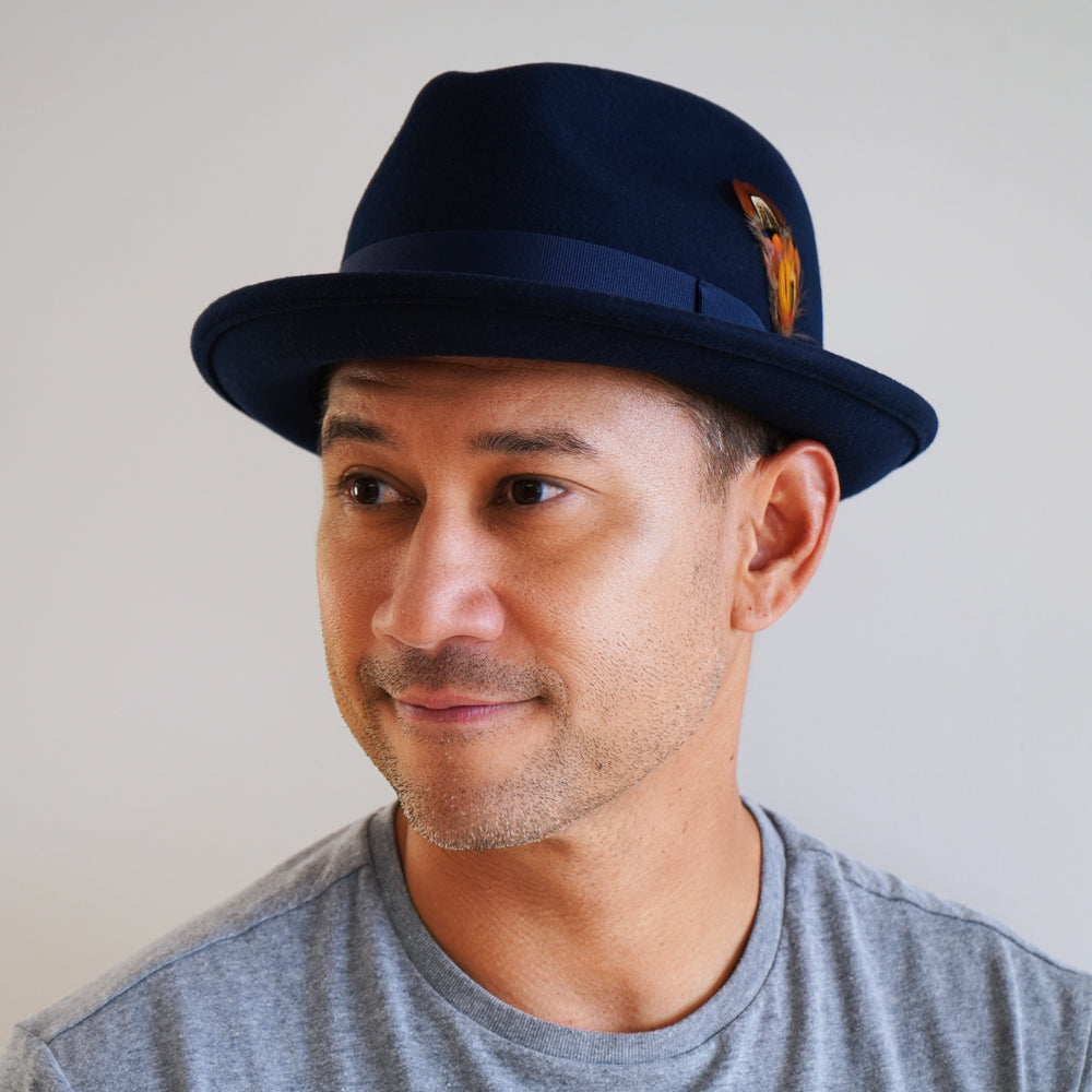 Belfry Goon Men’s Felt Fedora – Classic Formal Hat with Grosgrain Band ...