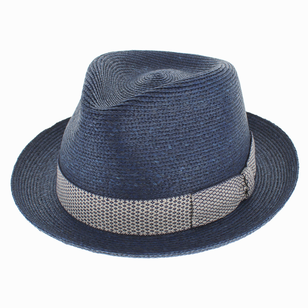 Belfry Salerno Blue Straw Fedora - Hats in the Belfry – Hats in the Belfry