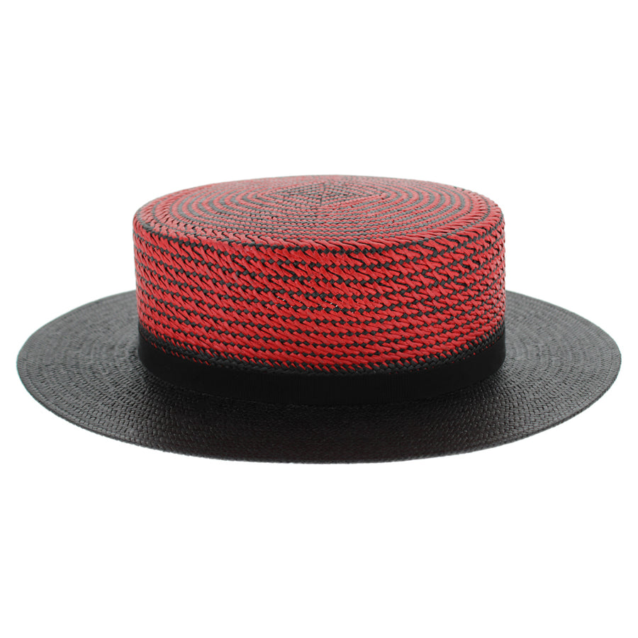 Belfry Ferrari Modern Red Straw Boater for Garden Parties Casual Warm ...