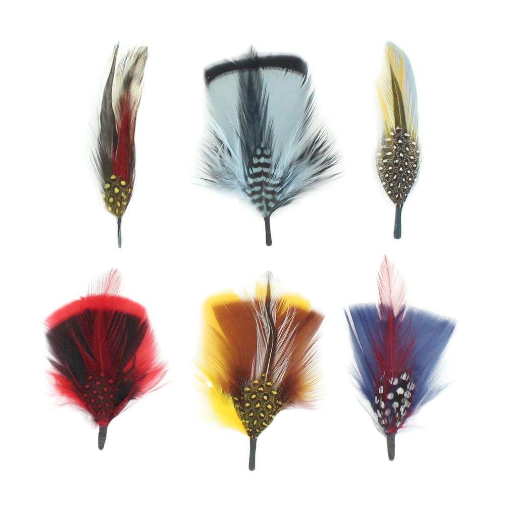 6 Pack Feathers - Hat Accessory - Assorted Millinery Feather Picks for ...