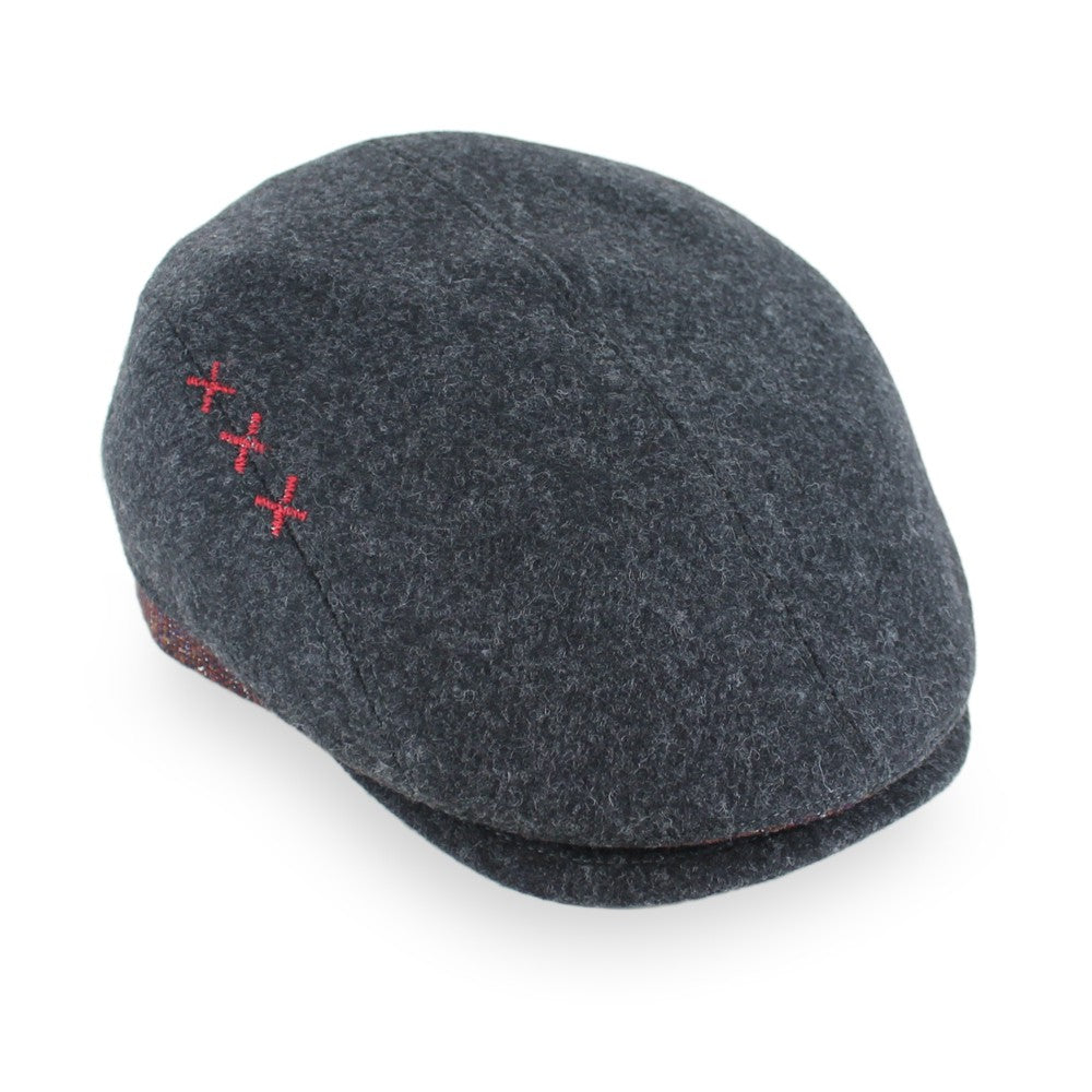 Hats in the Belfry Vico - Italian Wool Flat Cap with Contrast Stitch