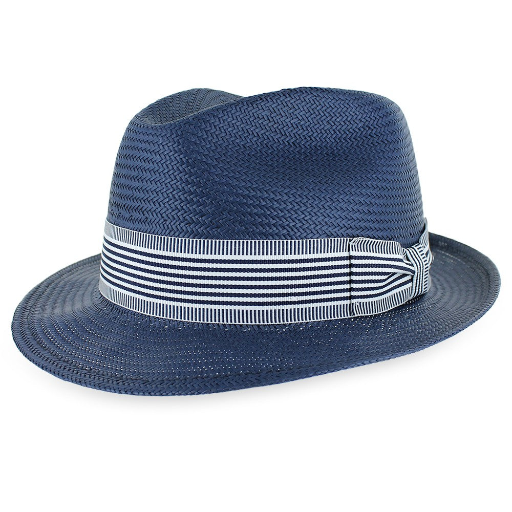 Buy Belfry Diaz – Navy Glazed Toyo Stingy Brim Hat – Hats in the Belfry